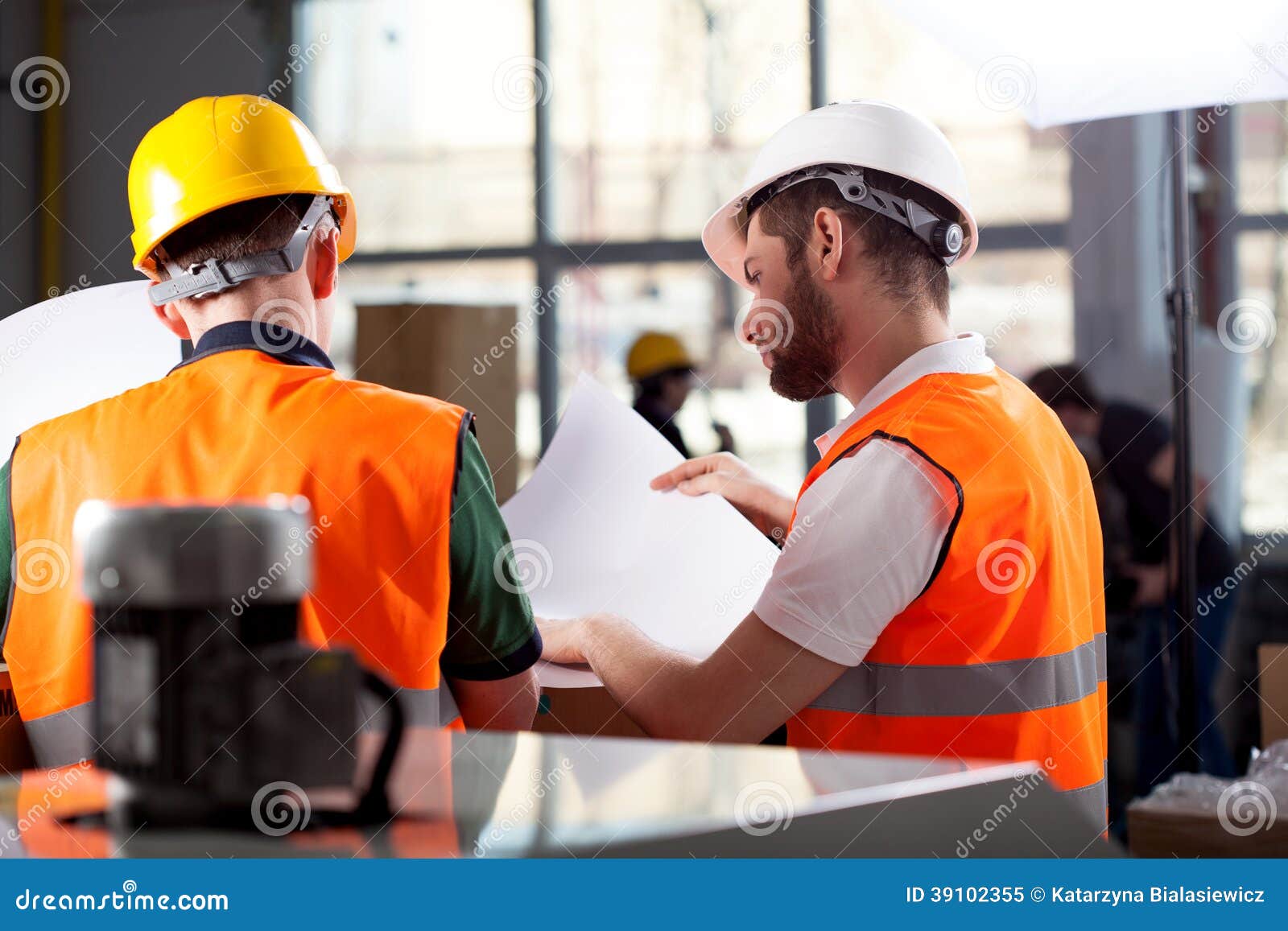 Factory workers planning stock image. Image of industry - 39102355