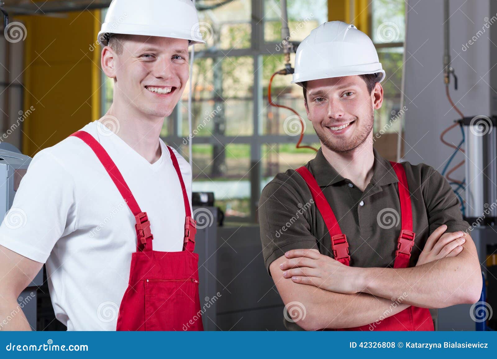 Factory Workers Taking a Break of Work Stock Photo - Image of ...