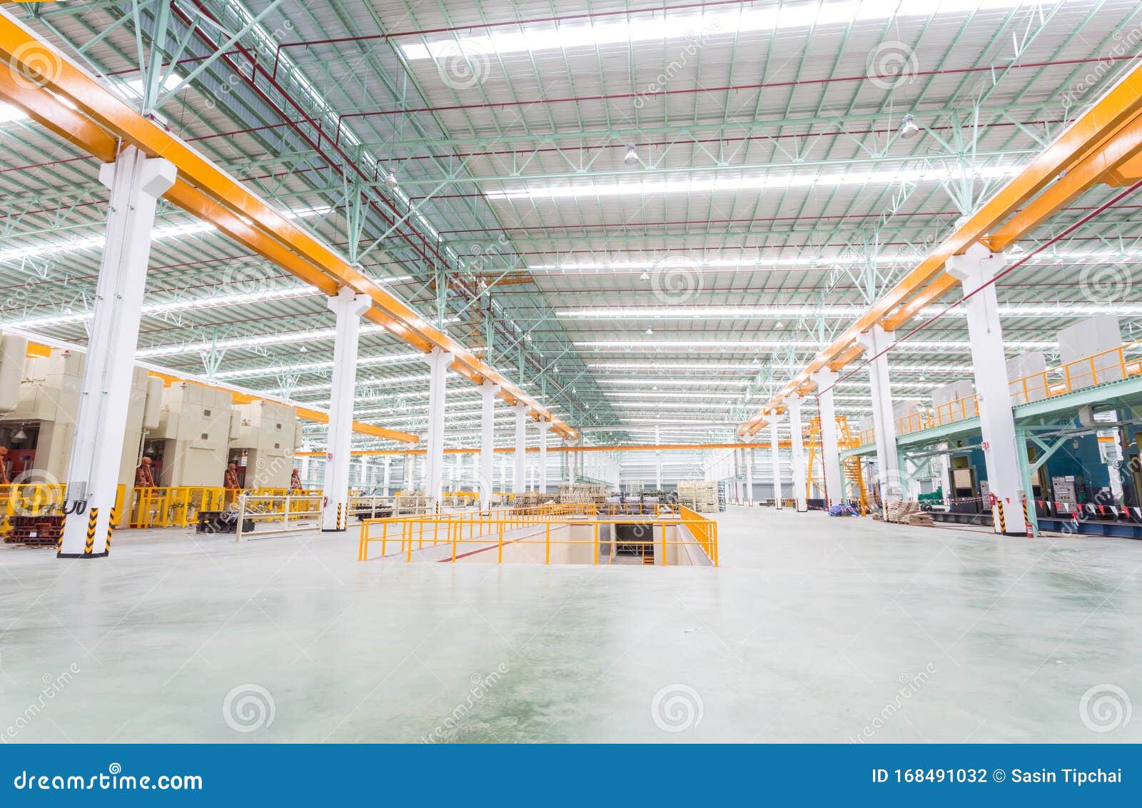 Factory Workshop Interior and Machines Stock Photo - Image of floor ...