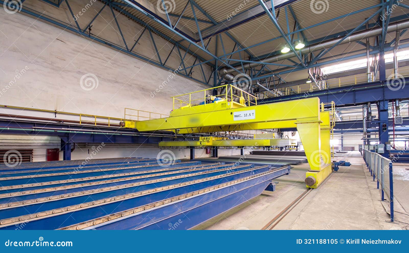 Factory Workshop with Lifting Crane Device Timelapse Hyperlapse Stock ...