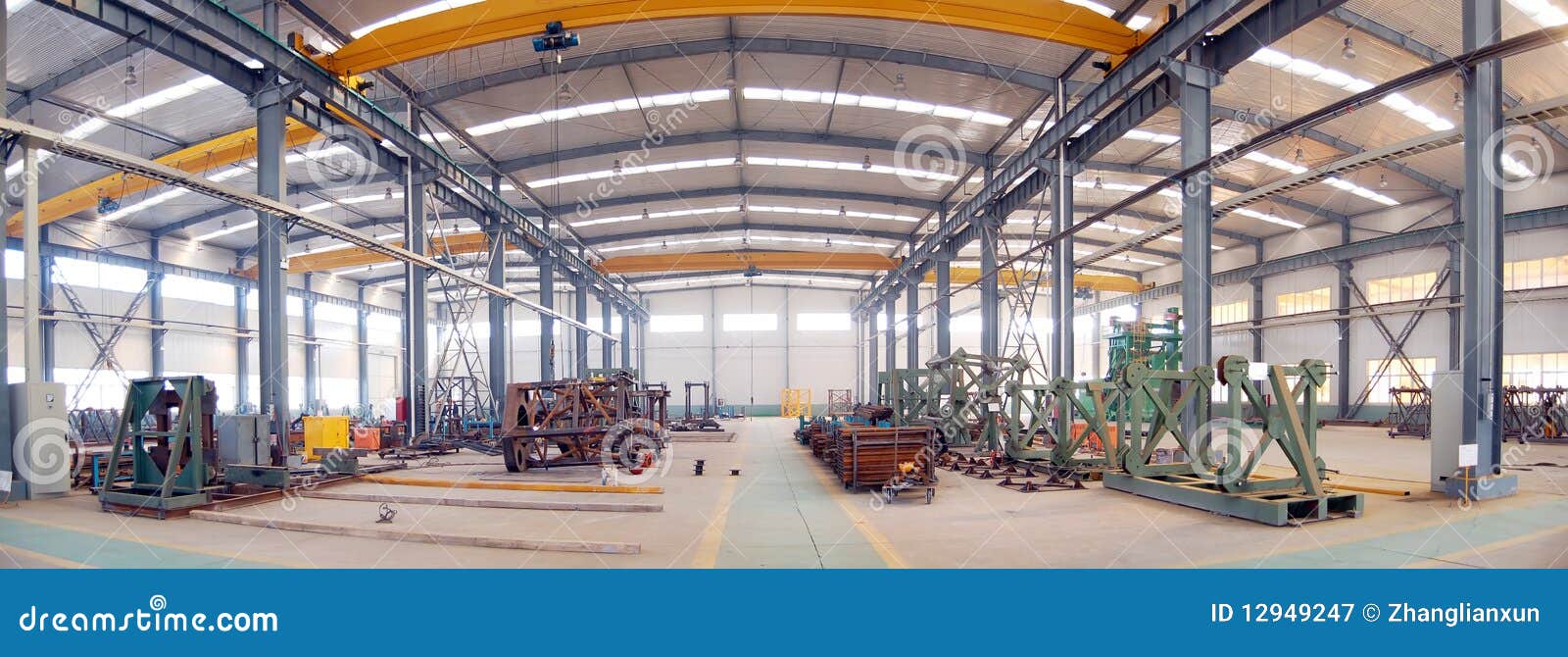 Factory workshop panorama stock image. Image of heavy - 12949247