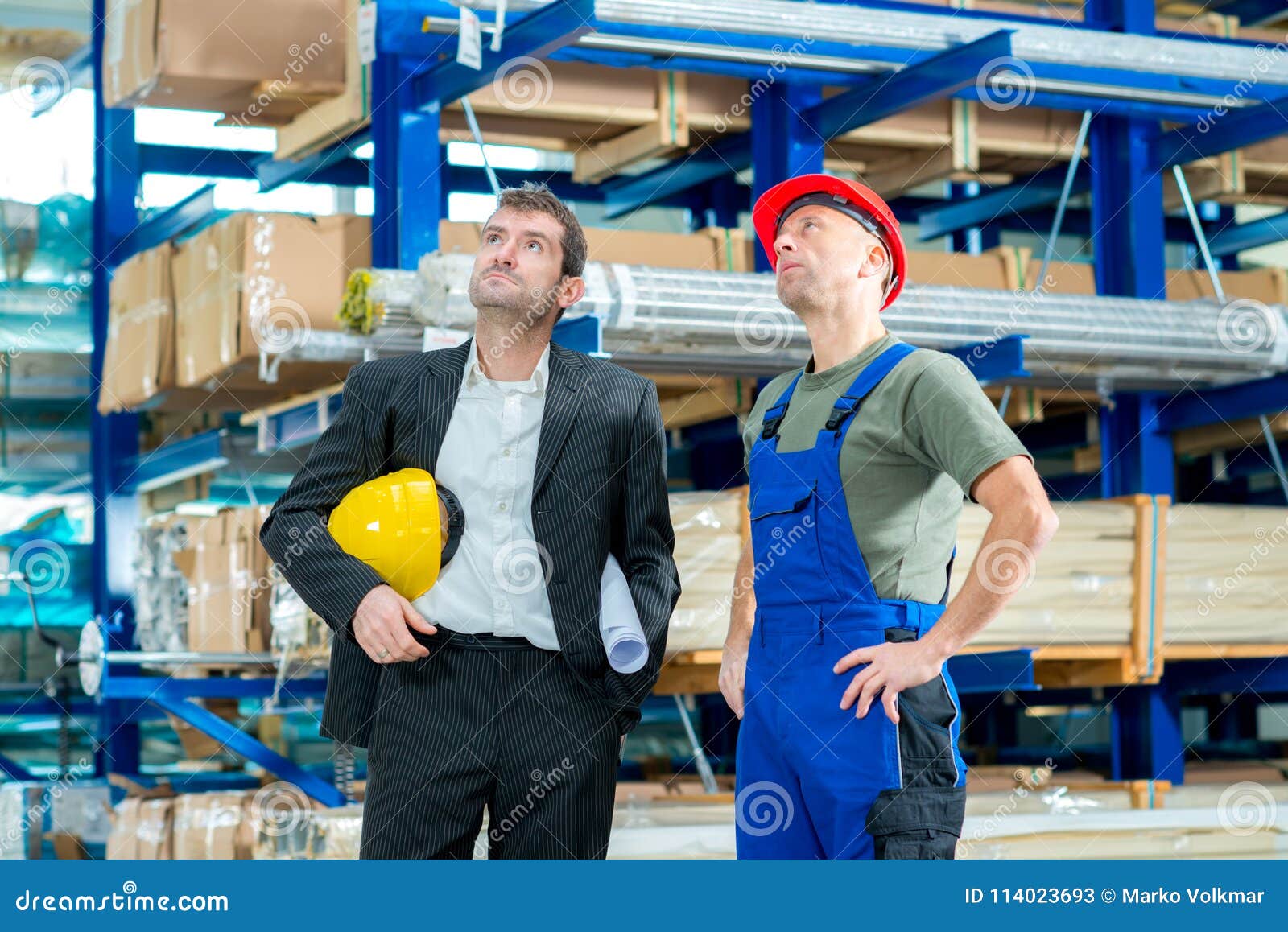 Boss and Worker in Conversation Stock Image - Image of control ...