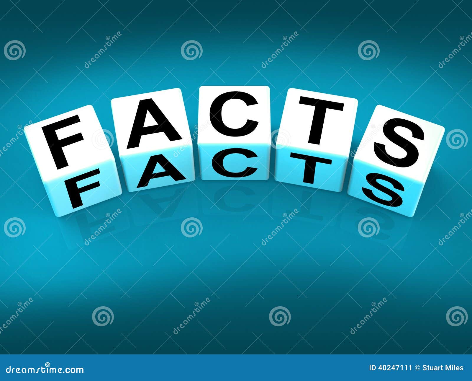 Facts Blocks Refer To Information of Reality and Stock Image - Image of ...