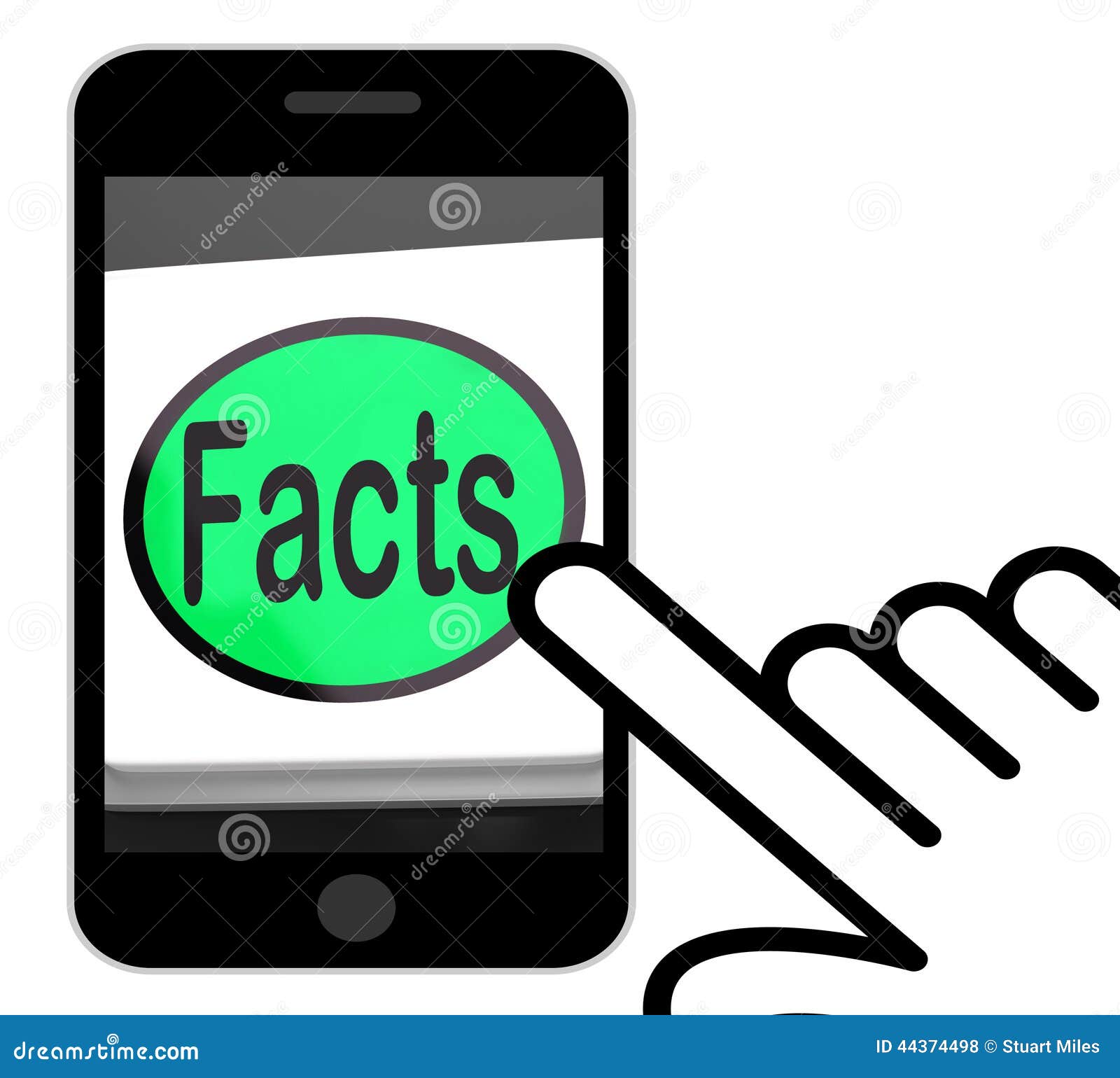 Facts Button Displays True Information and Data Stock Illustration ...