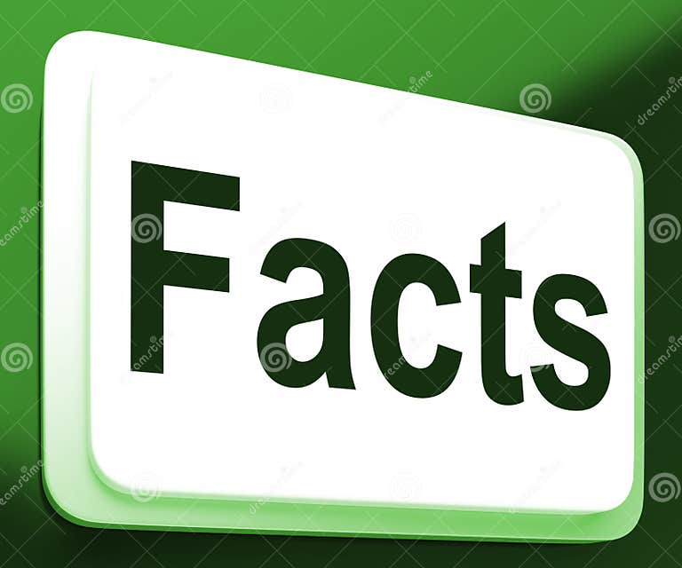 Facts Button Shows True Information and Data Stock Illustration ...