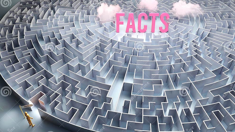 Facts and a Difficult Path To it Stock Illustration - Illustration of ...