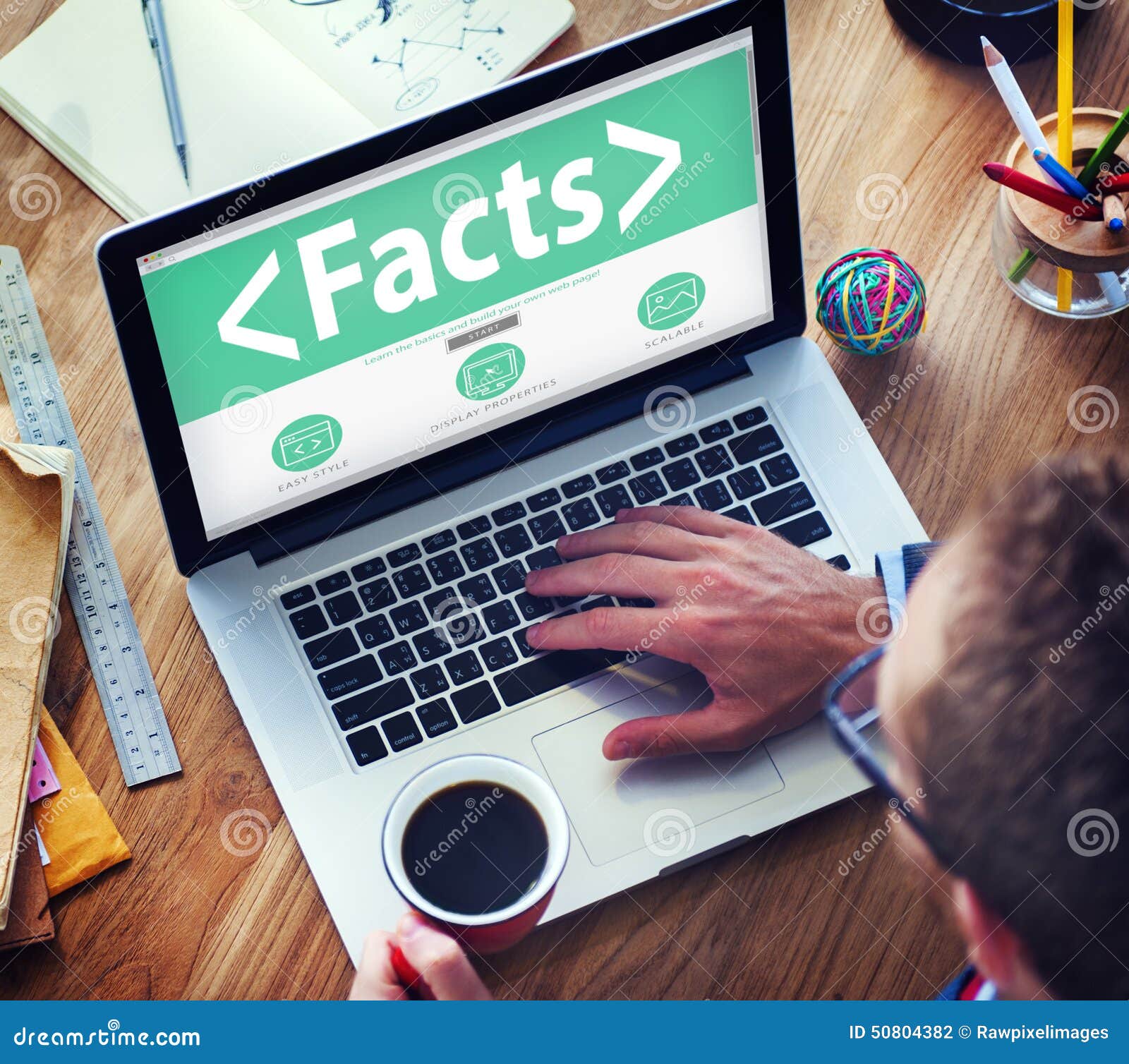 Facts Information Data Analysing Reality Concepts Stock Photo - Image ...