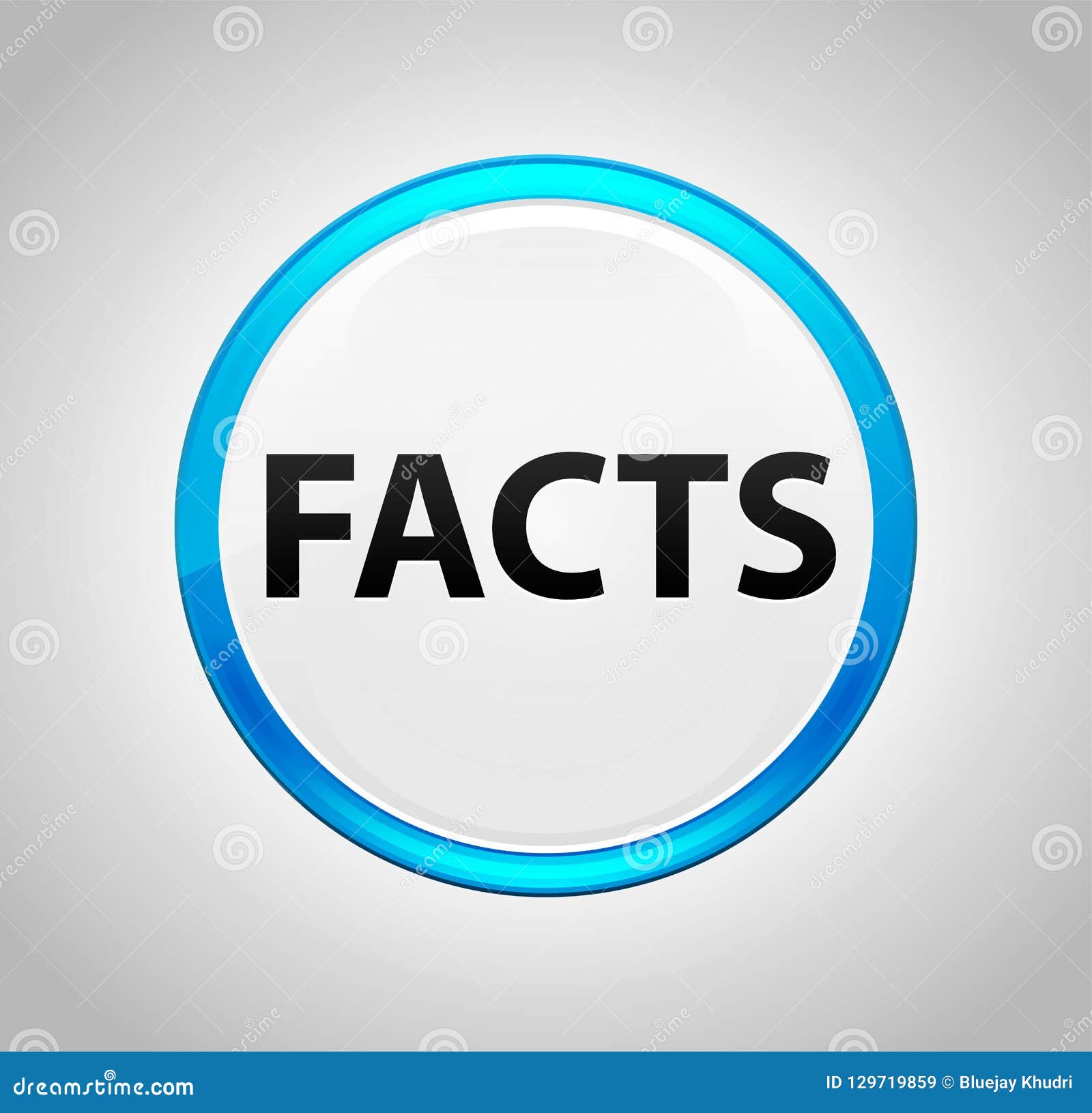 Facts Round Blue Push Button Stock Illustration - Illustration of text ...