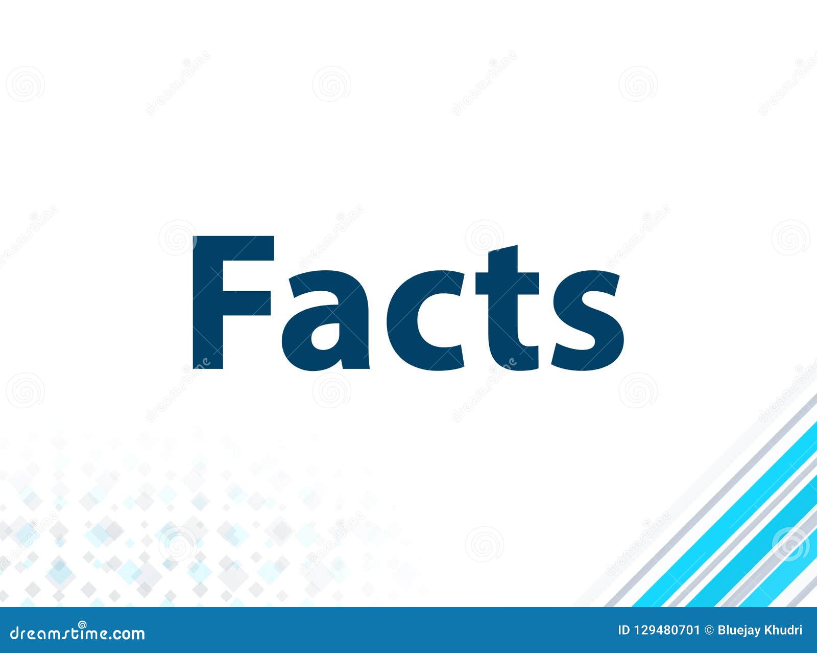 Facts Modern Flat Design Blue Abstract Background Stock Illustration ...