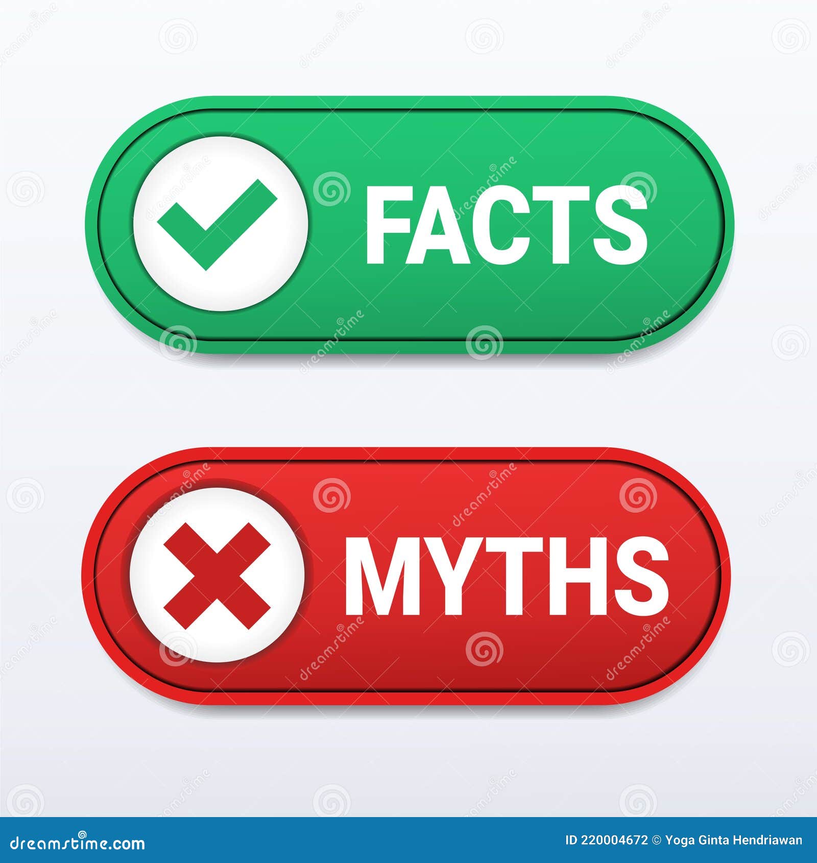 Facts Myths Button Sign. True or False Facts with Cross and Check Mark ... Facts Myths Button Sign. True or False Facts with Cross and Check Mark ...