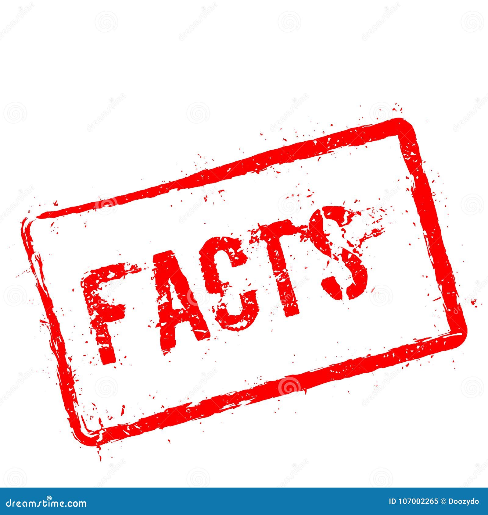 Facts Red Rubber Stamp Isolated on White. Stock Vector - Illustration ...