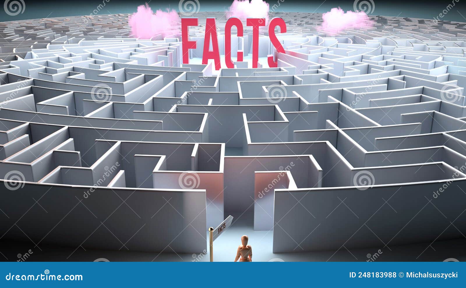 Facts and a Complicated Path To it Stock Illustration - Illustration of ...