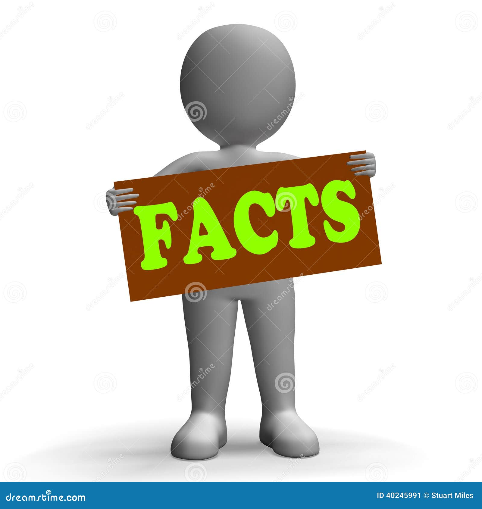 Facts Sign Character Shows True Reports and Stock Illustration ...