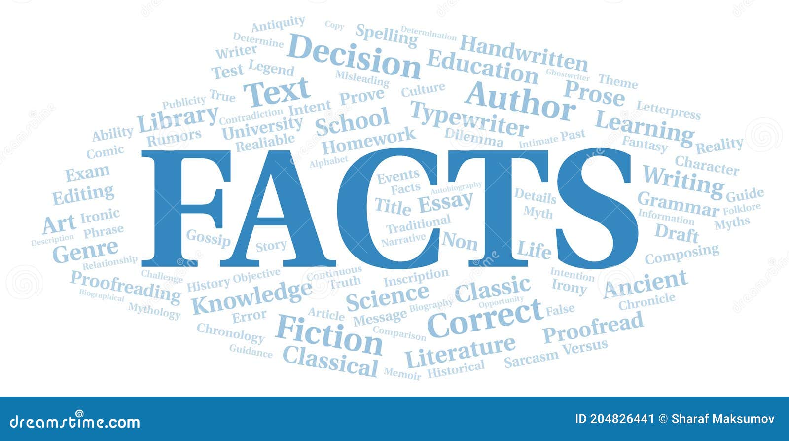 Facts Typography Word Cloud Create with the Text only Stock ...