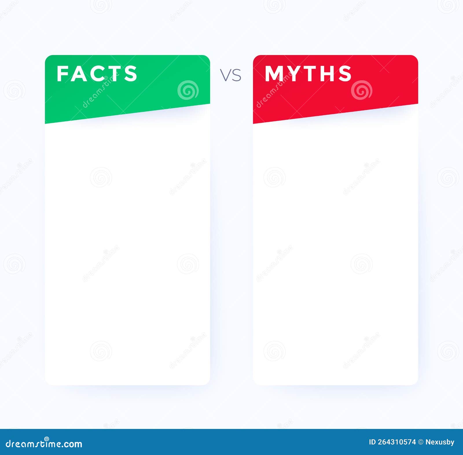 Facts Vs Myths Banner, Vector Design Stock Vector - Illustration of ...