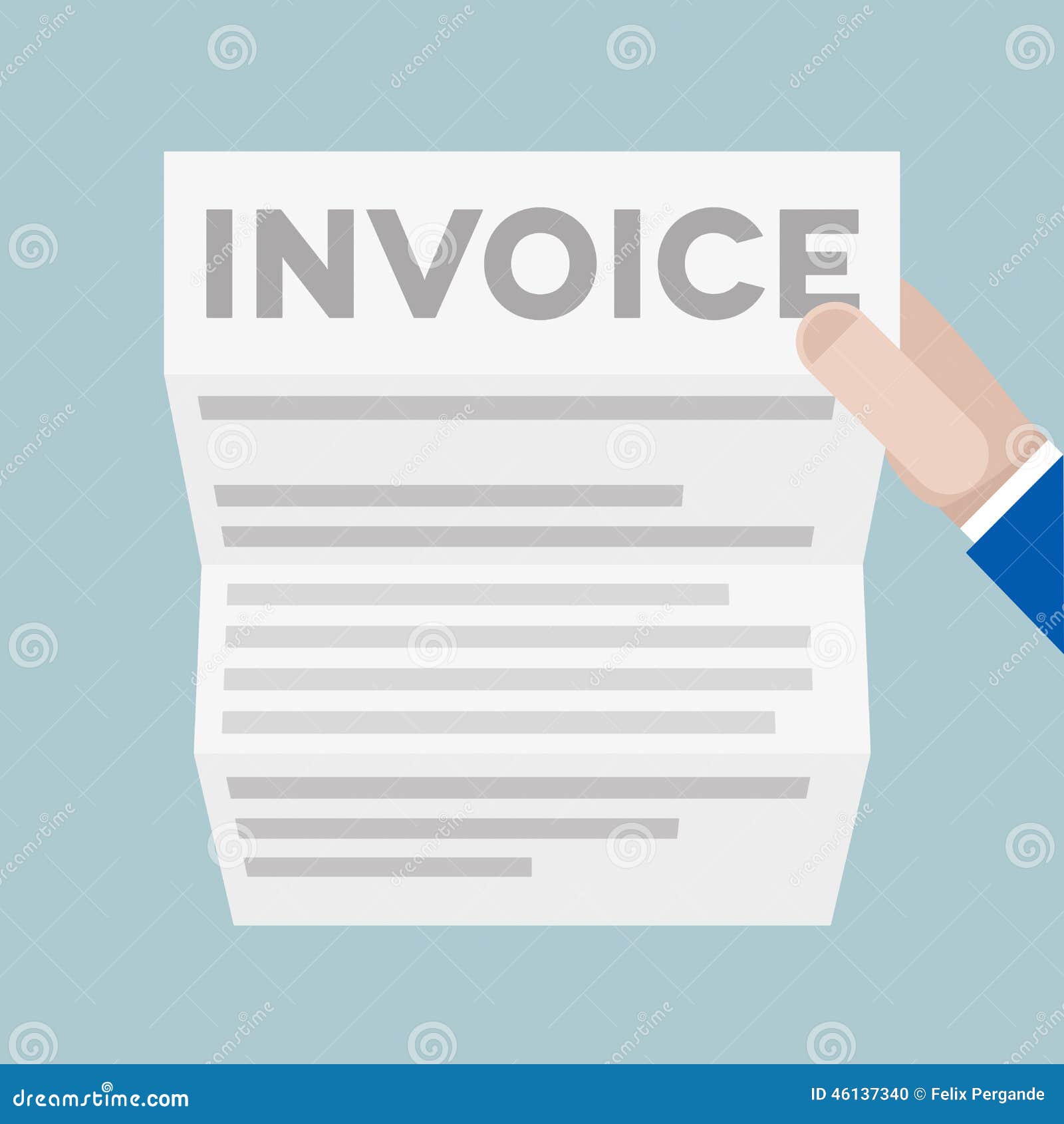 Factura de la letra stock de ilustración. Ilustración de dinero - 46137340