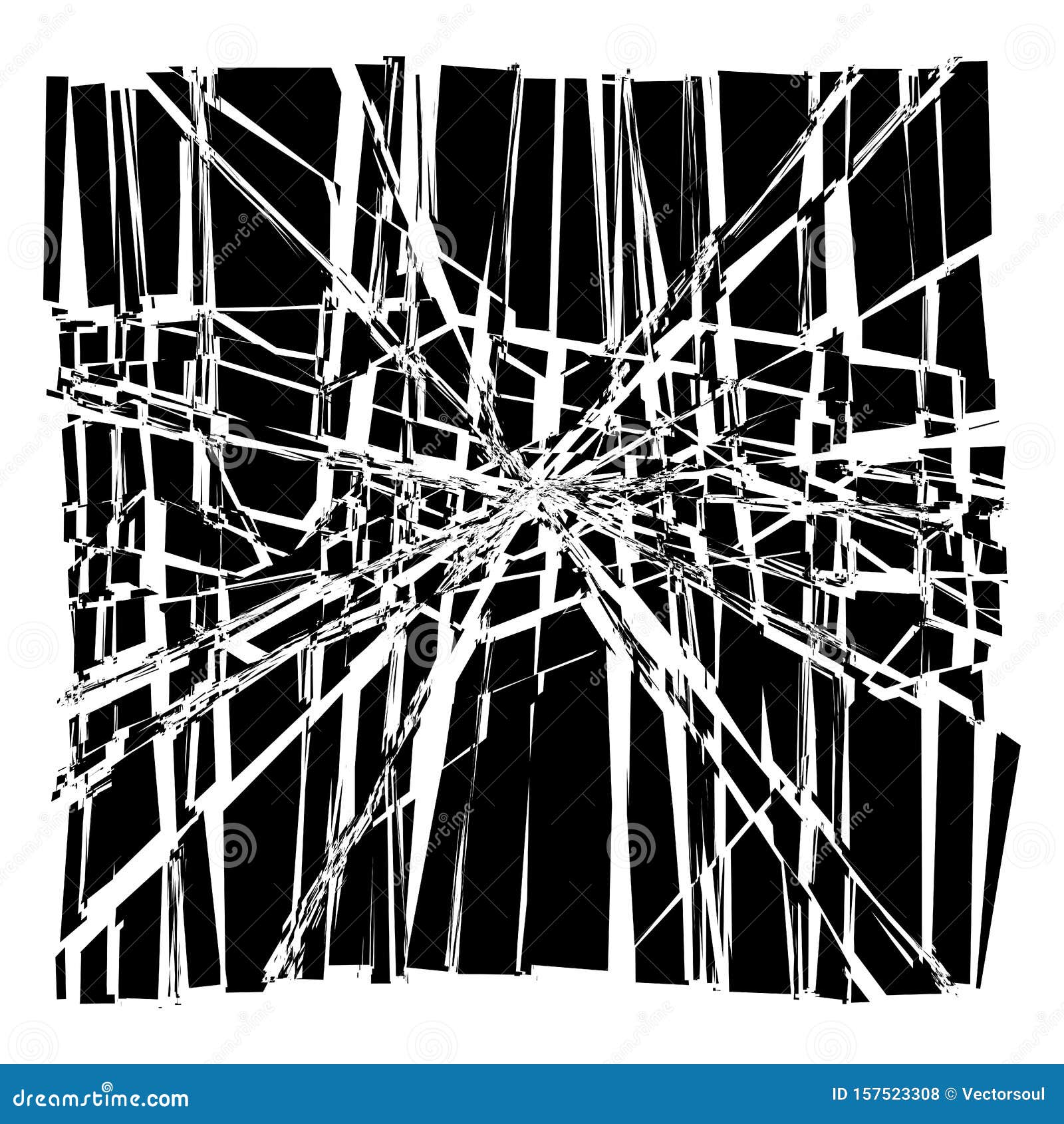 Facture, Crack Element. Shatter, Broken Surface Texture. Grungy Design ...