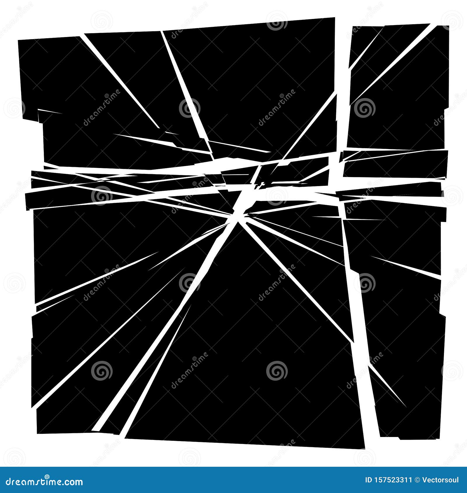 Facture, Crack Element. Shatter, Broken Surface Texture. Grungy Design ...