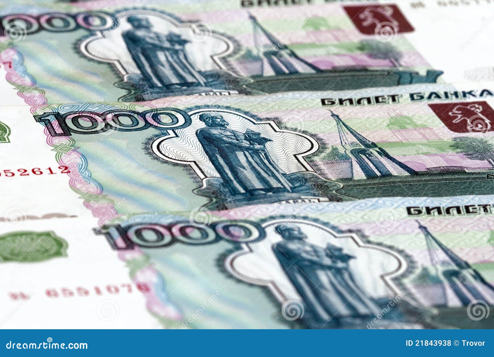 Factures de 1000 roubles photo stock. Image du devise - 21843938