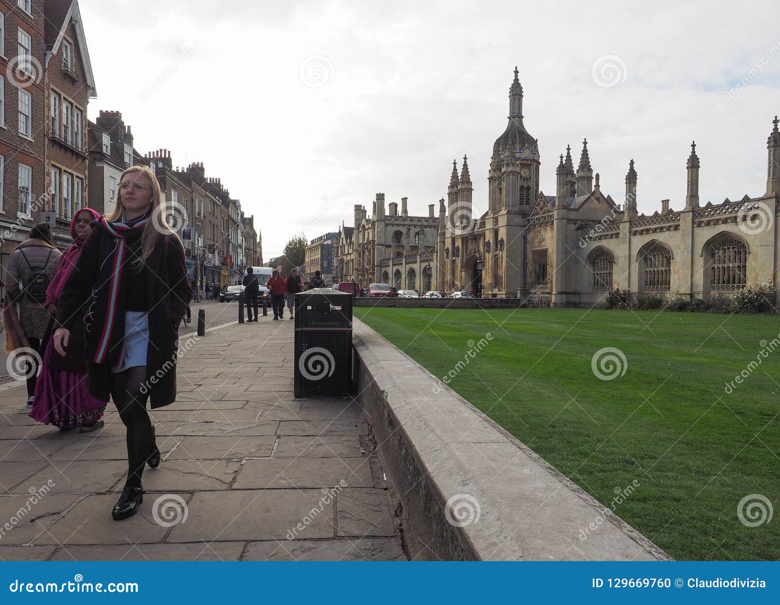 Faculdade Do Rei Em Cambridge Imagem Editorial - Imagem de europa ...