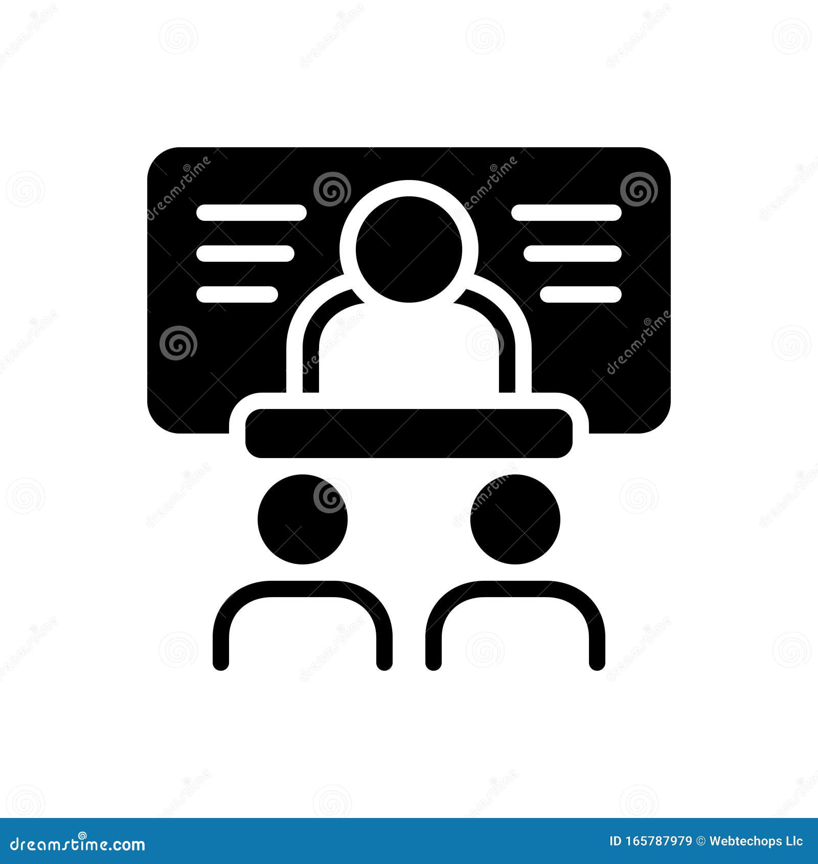 Black Solid Icon for Faculty, Bureau and Division Stock Vector ...