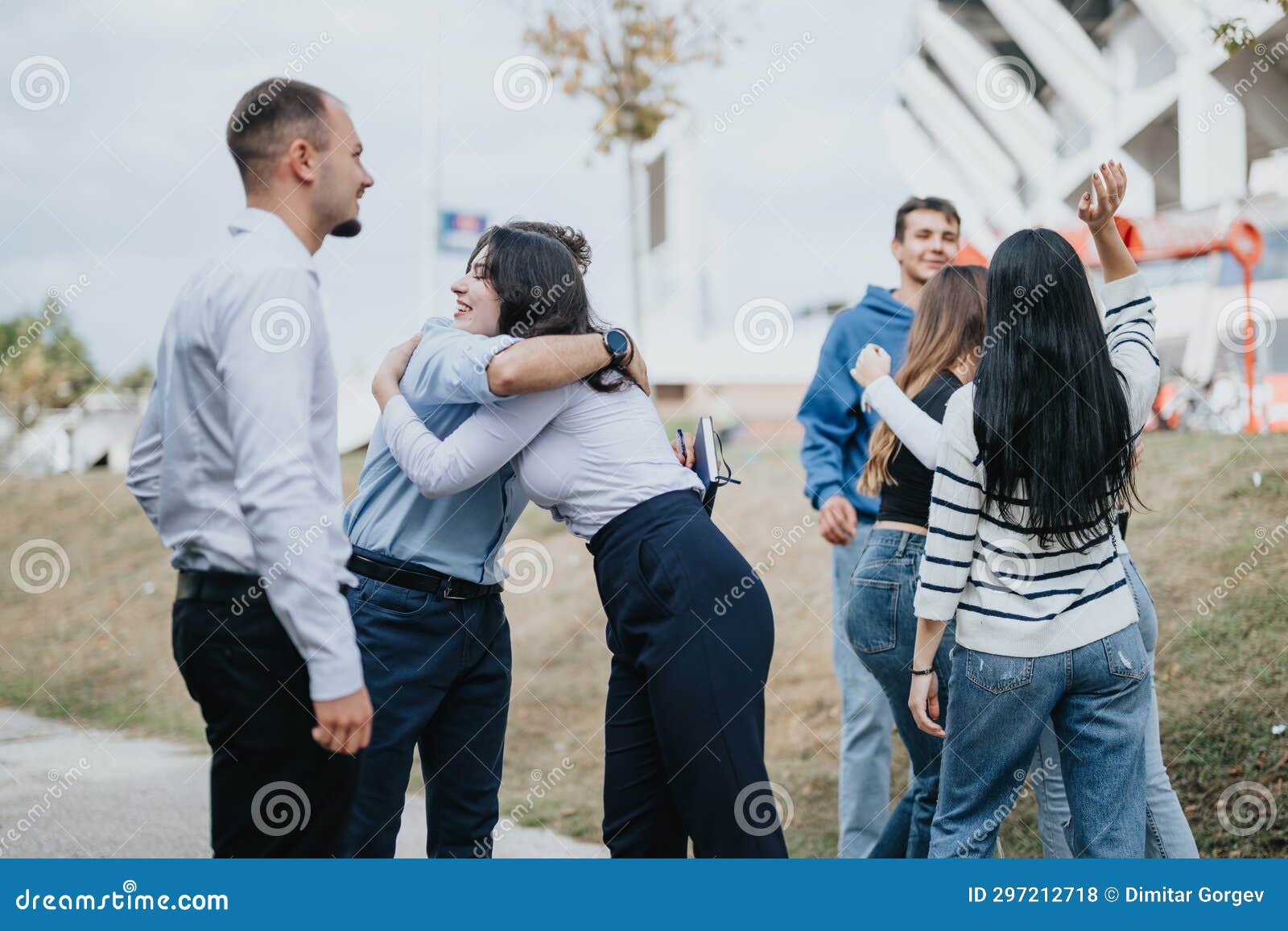 Faculty Students Exchange Information and Work on a University Project ...