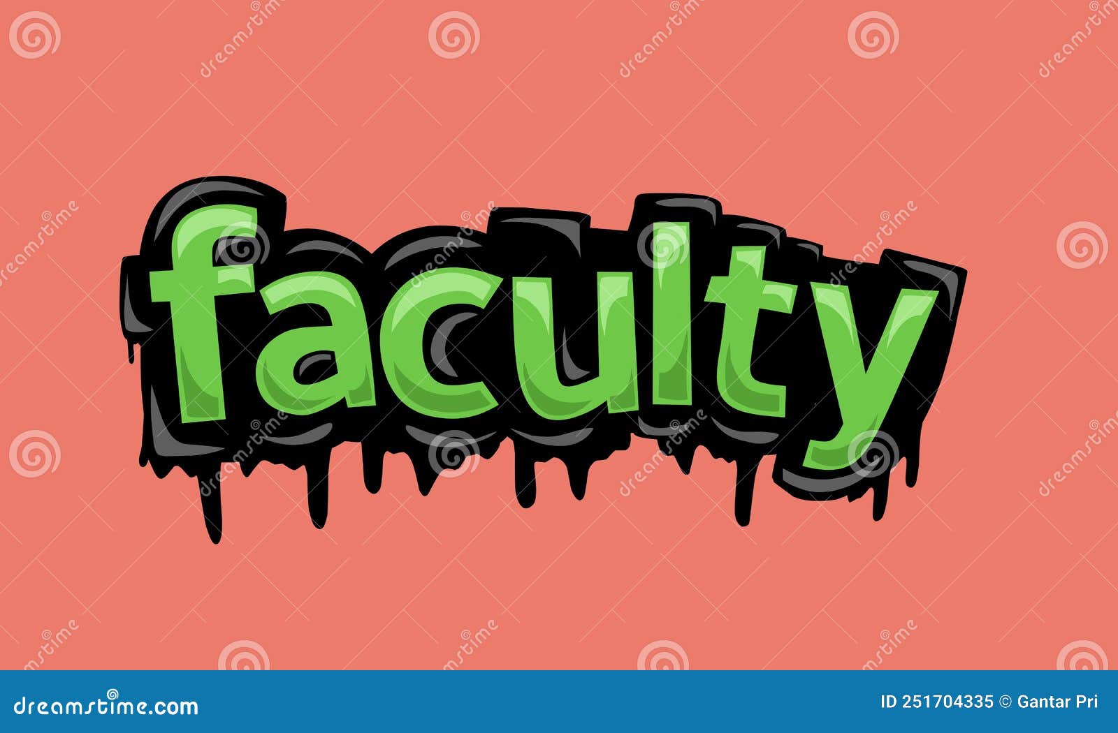 FACULTY Writing Vector Design On Pink Background Royalty-Free Stock ...