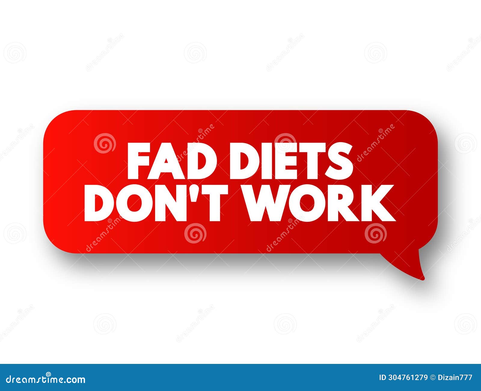 FAD DIETS DON`T WORK Announcement. Hand Holding Megaphone With Speech ...