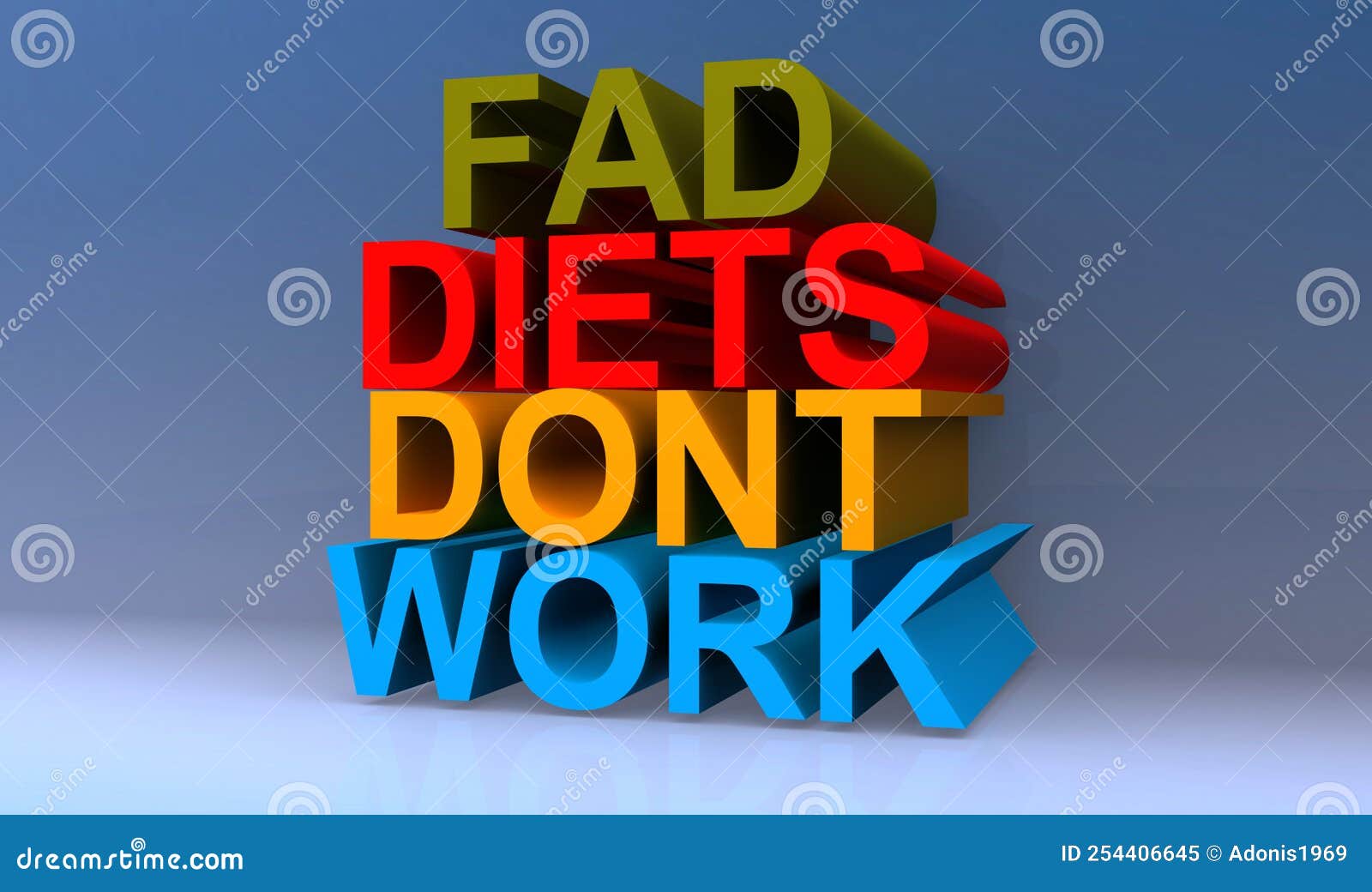 FAD DIETS DON`T WORK Announcement. Hand Holding Megaphone With Speech ...
