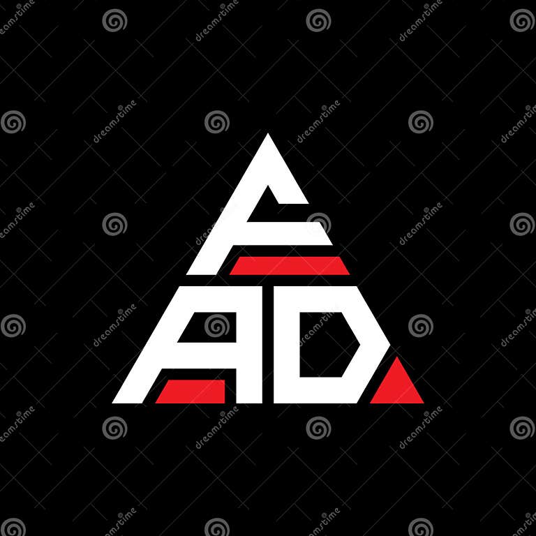 FAD Triangle Letter Logo Design with Triangle Shape. FAD Triangle Logo ...