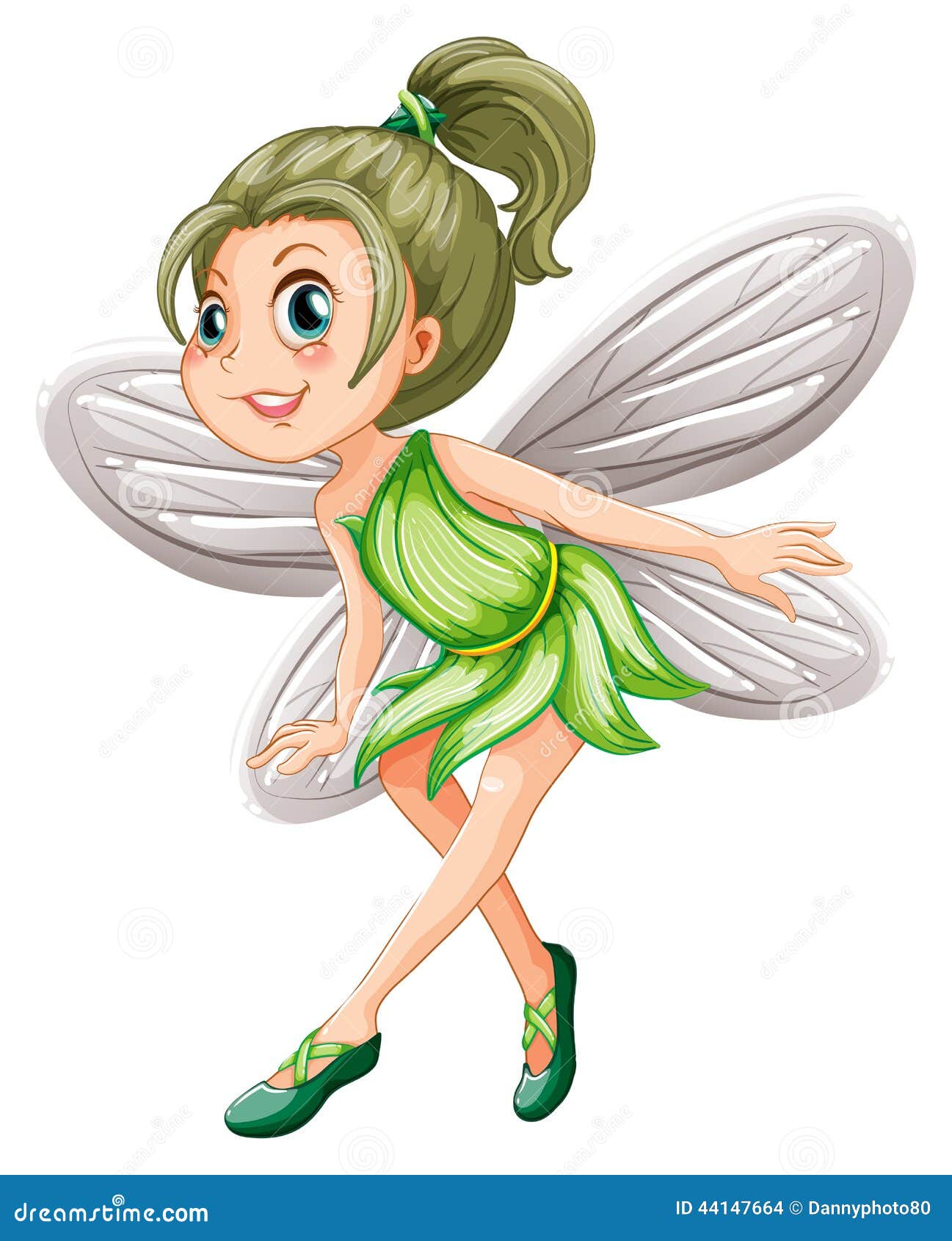 Fada verde ilustração do vetor. Ilustração de fantasia - 44147664