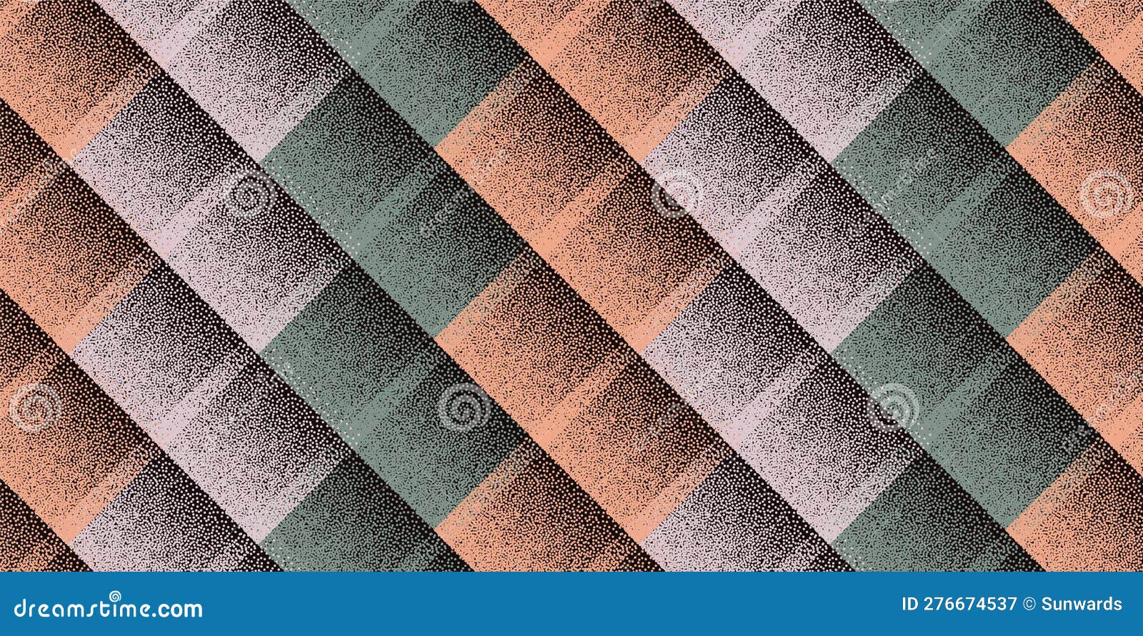 Fade Dotwork Rhombus Shapes Vector Geometric Seamless Pattern. Stock ...