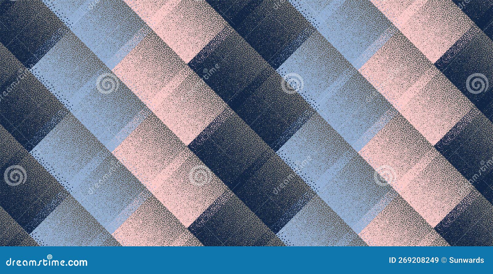 Fade Dotwork Rhombus Shapes Vector Geometric Seamless Pattern. Stock ...