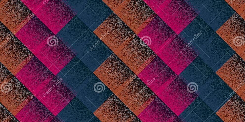 Fade Dotwork Rhombus Shapes Vector Geometric Seamless Pattern. Stock ...