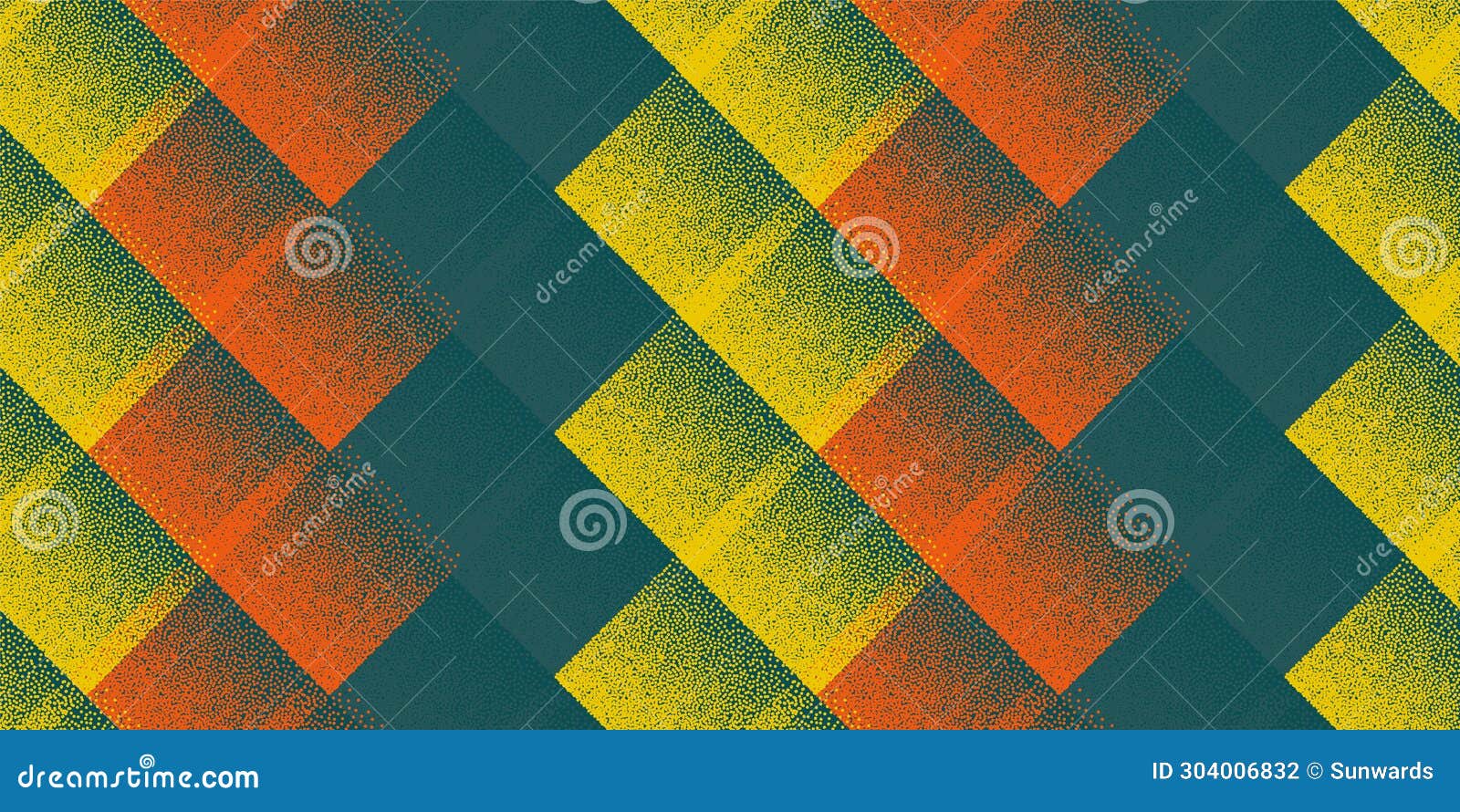 Fade Dotwork Rhombus Shapes Vector Geometric Seamless Pattern. Stock ...