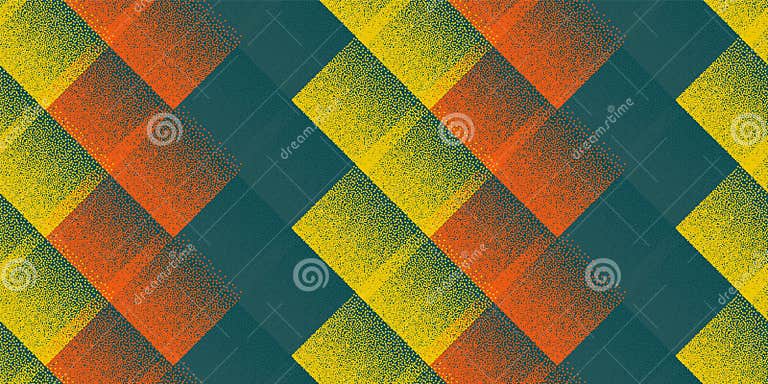 Fade Dotwork Rhombus Shapes Vector Geometric Seamless Pattern. Stock ...