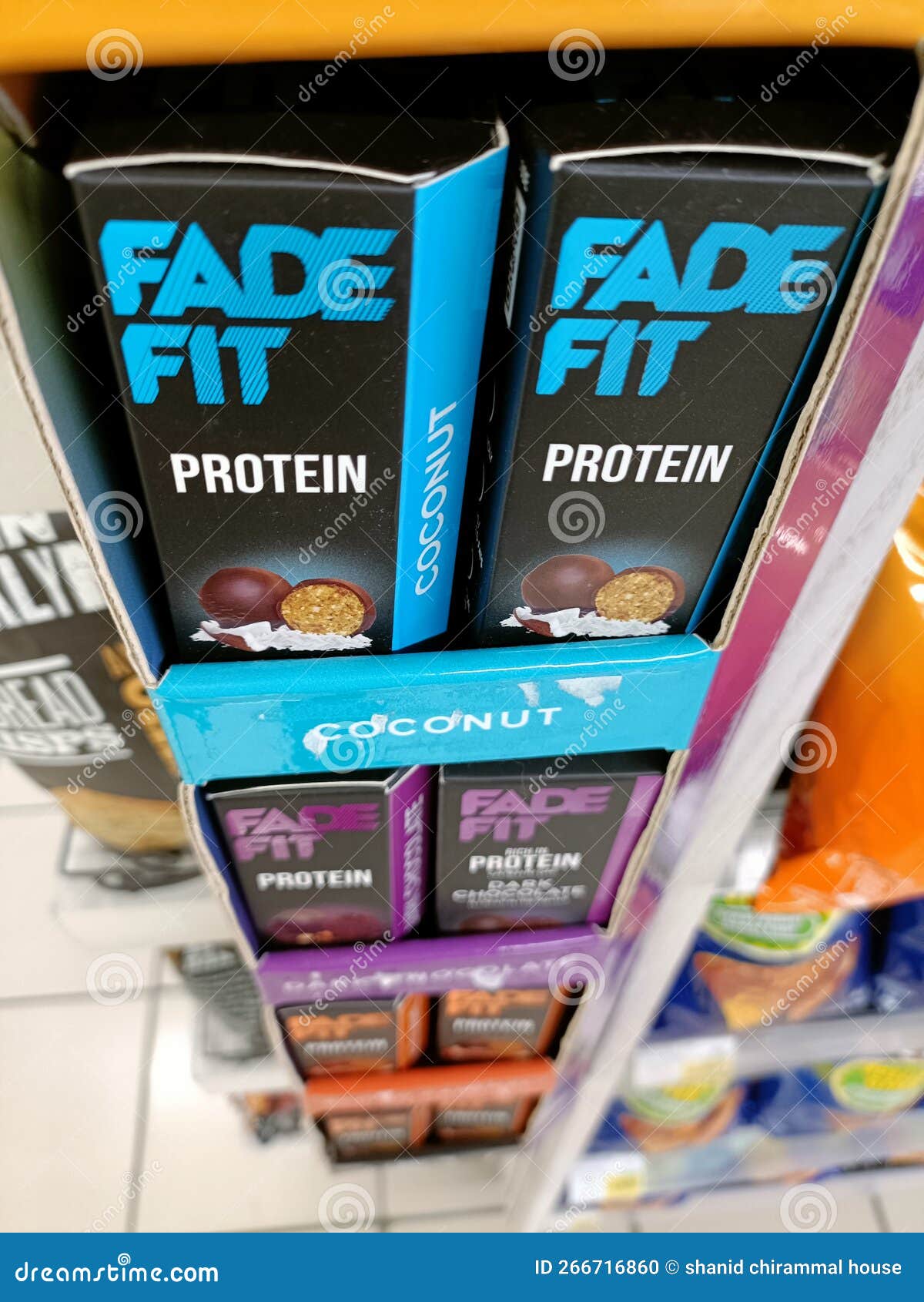 Fade fit protein bars editorial image. Image of healthy - 266716860