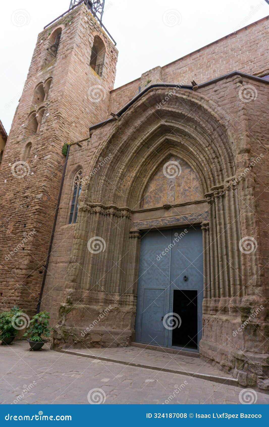 Fade and Main Door of the Church of Cardona Stock Photo - Image of area, medieval: 324187008