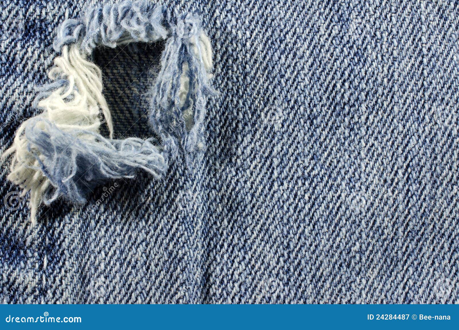 Faded Blue Jeans Hole stock image. Image of copy, worn - 24284487