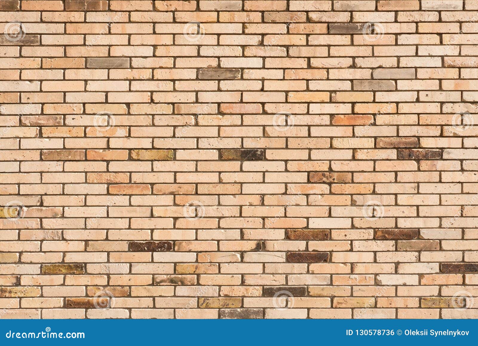 Faded Brick Wall Background. Colored Bricks Facade Stock Photo - Image ...