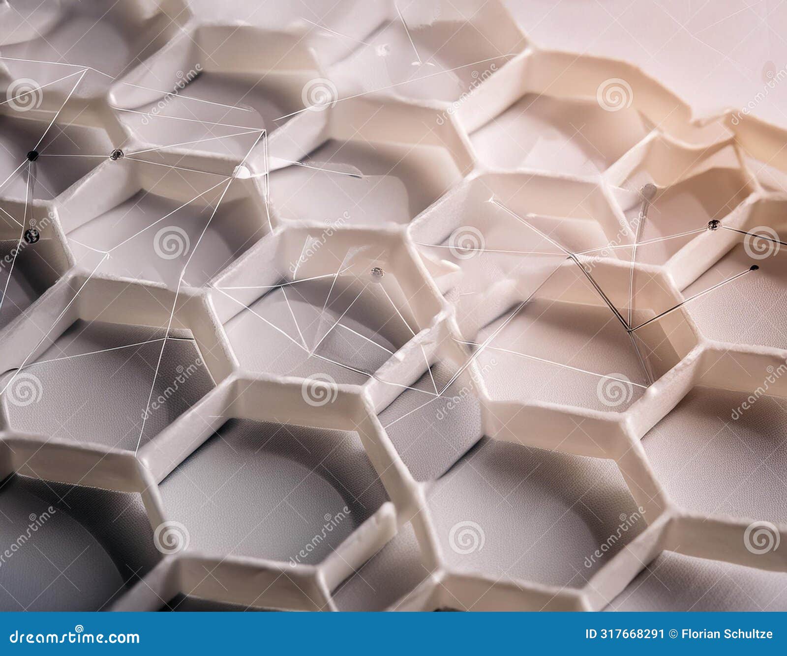 A Faded Honeycomb White Line Pattern with a Soft Appearance Stock ...
