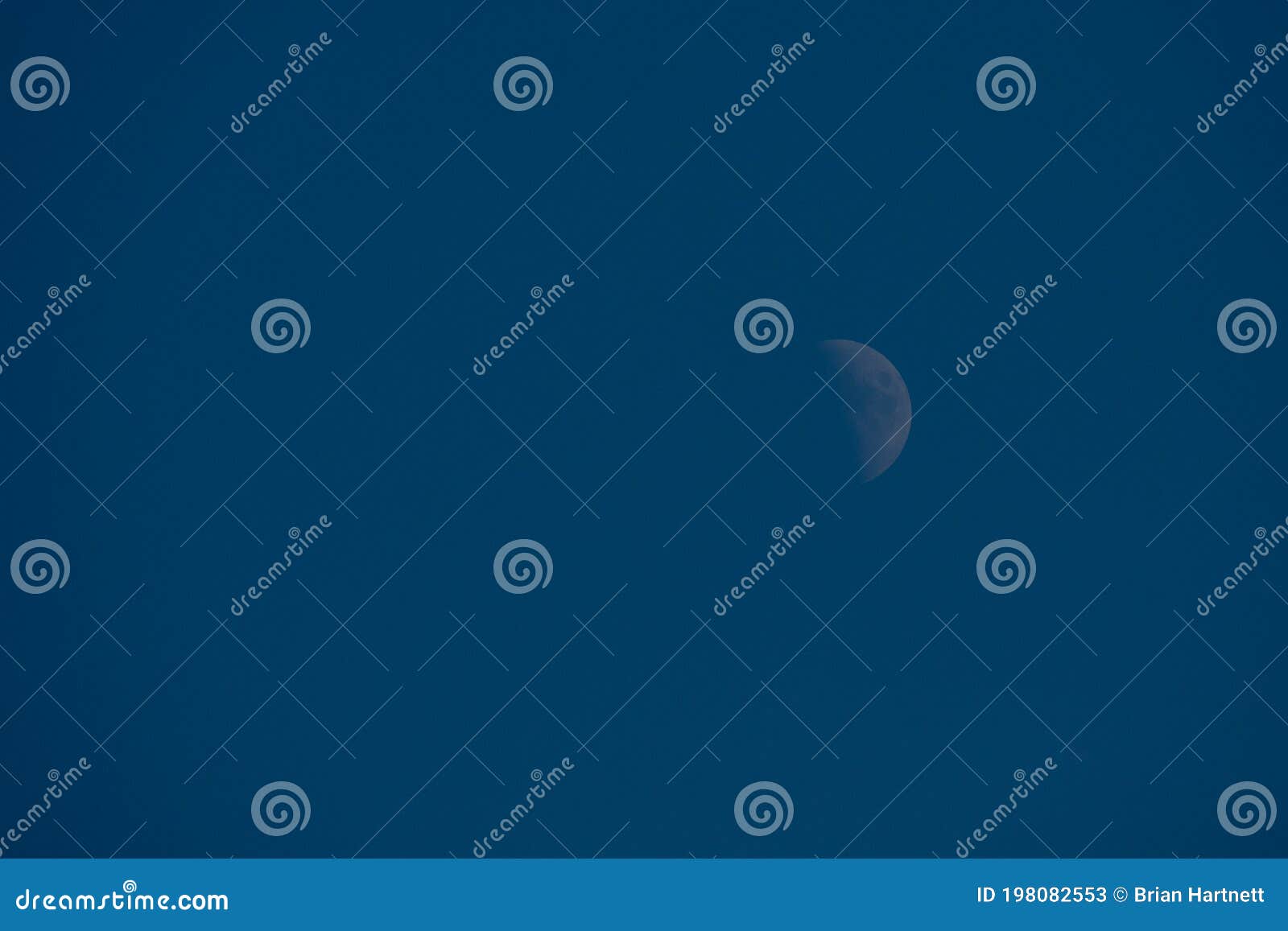 A Faded Moon on a Clear Blue Sky Stock Image - Image of crash, planet ...
