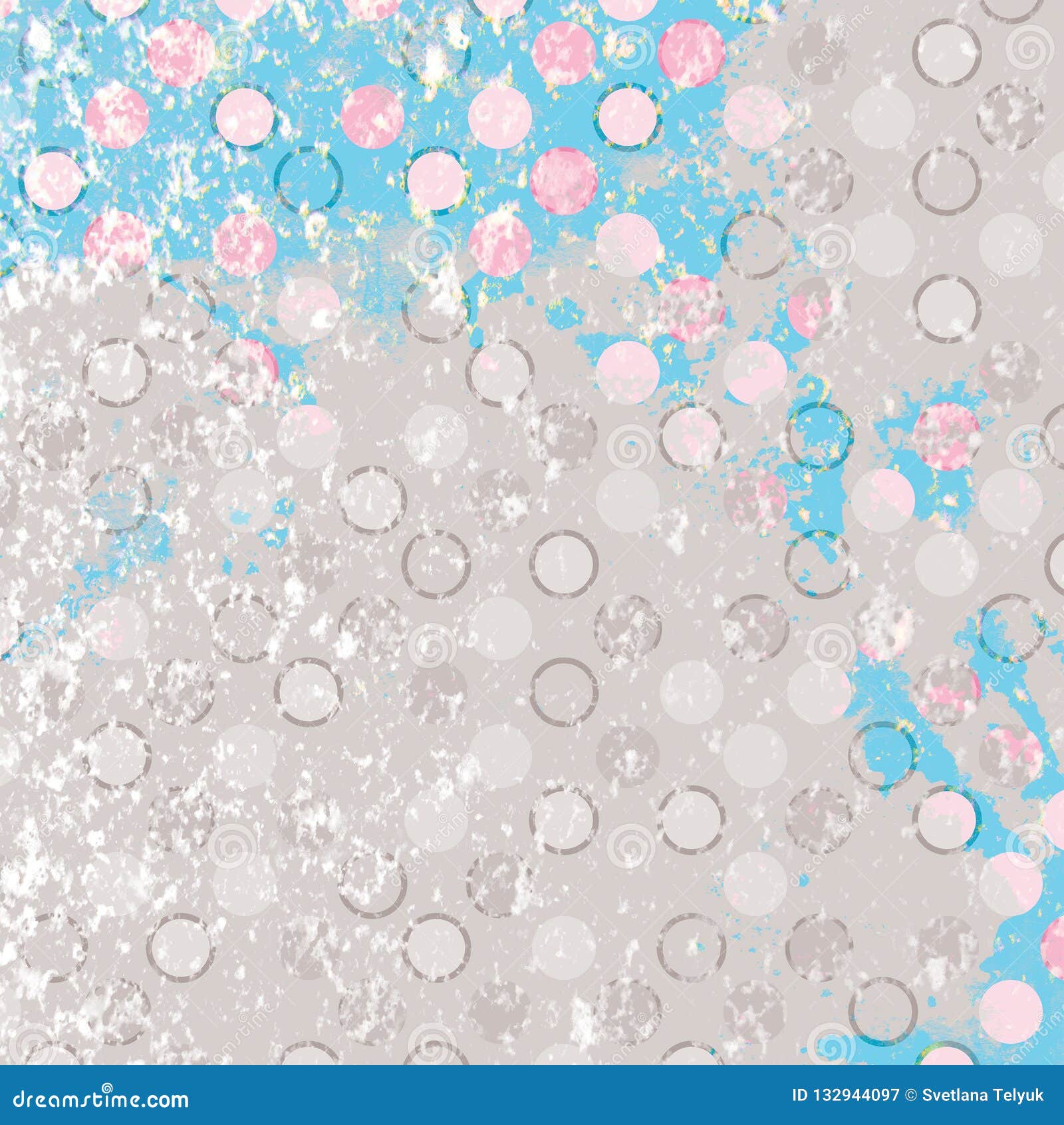 Faded Pastel Background with Polka Dot Pattern Stock Illustration ...