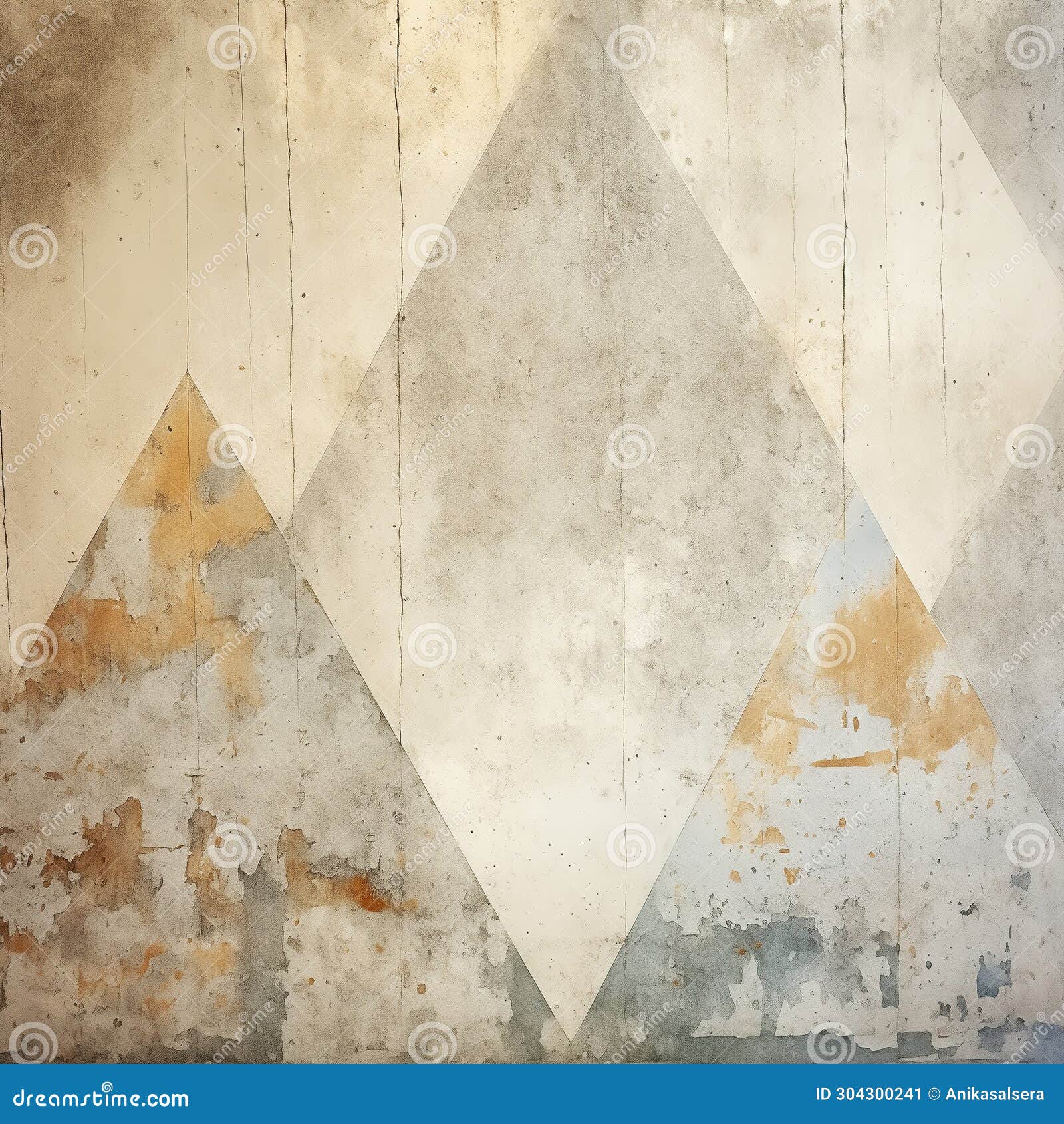Faded Retro Wallpaper with Gray and Orange Triangular Pattern. Old ...