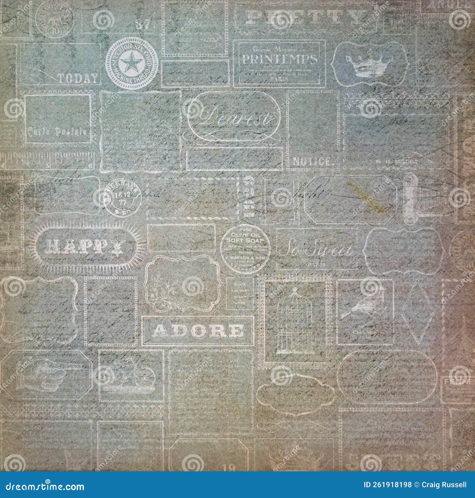 Faded Shapes Design with Random Text Stock Photo - Image of pattern ...