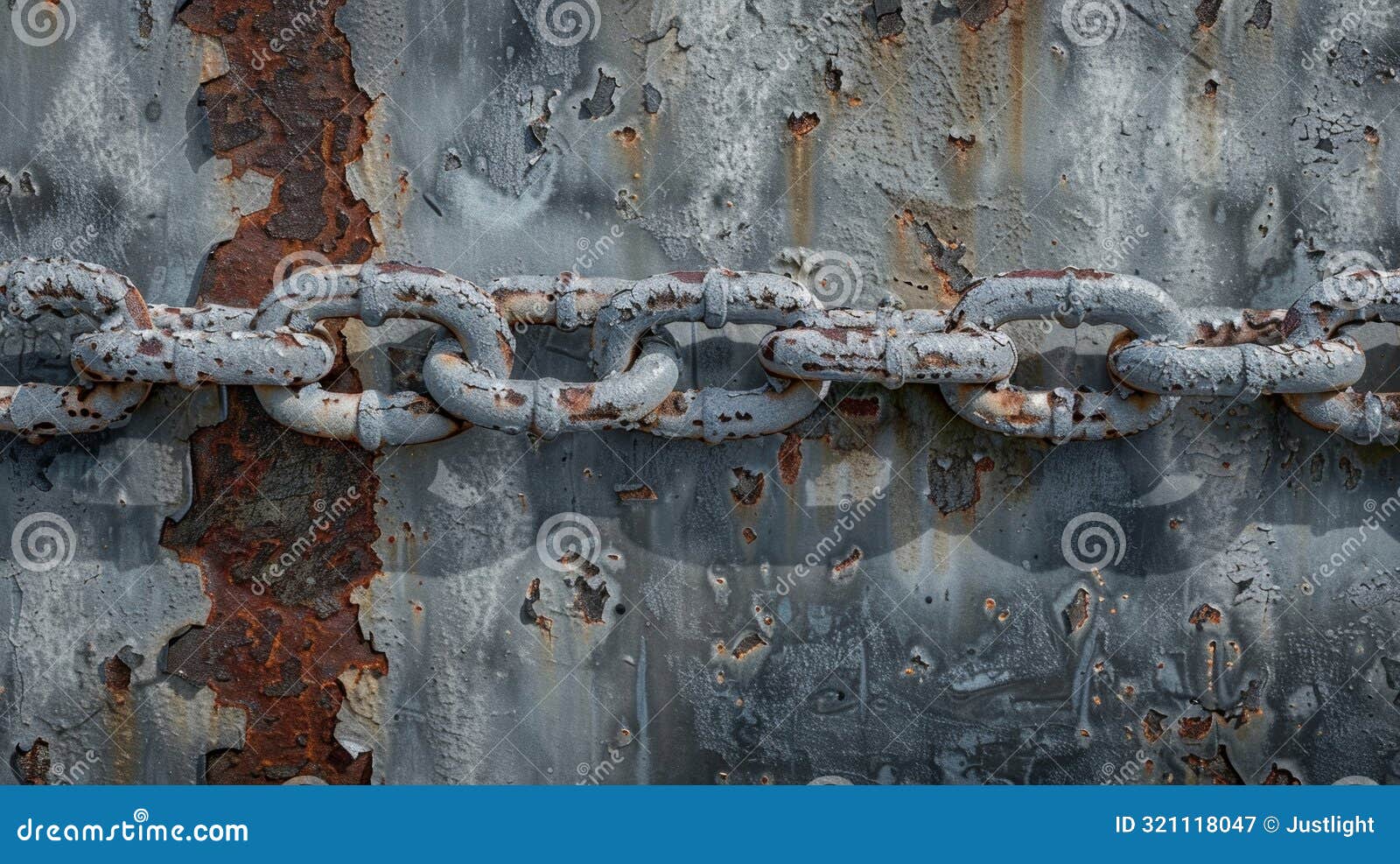 The Faded Silver Color of the Chains Now Dulled and Worn with Age ...