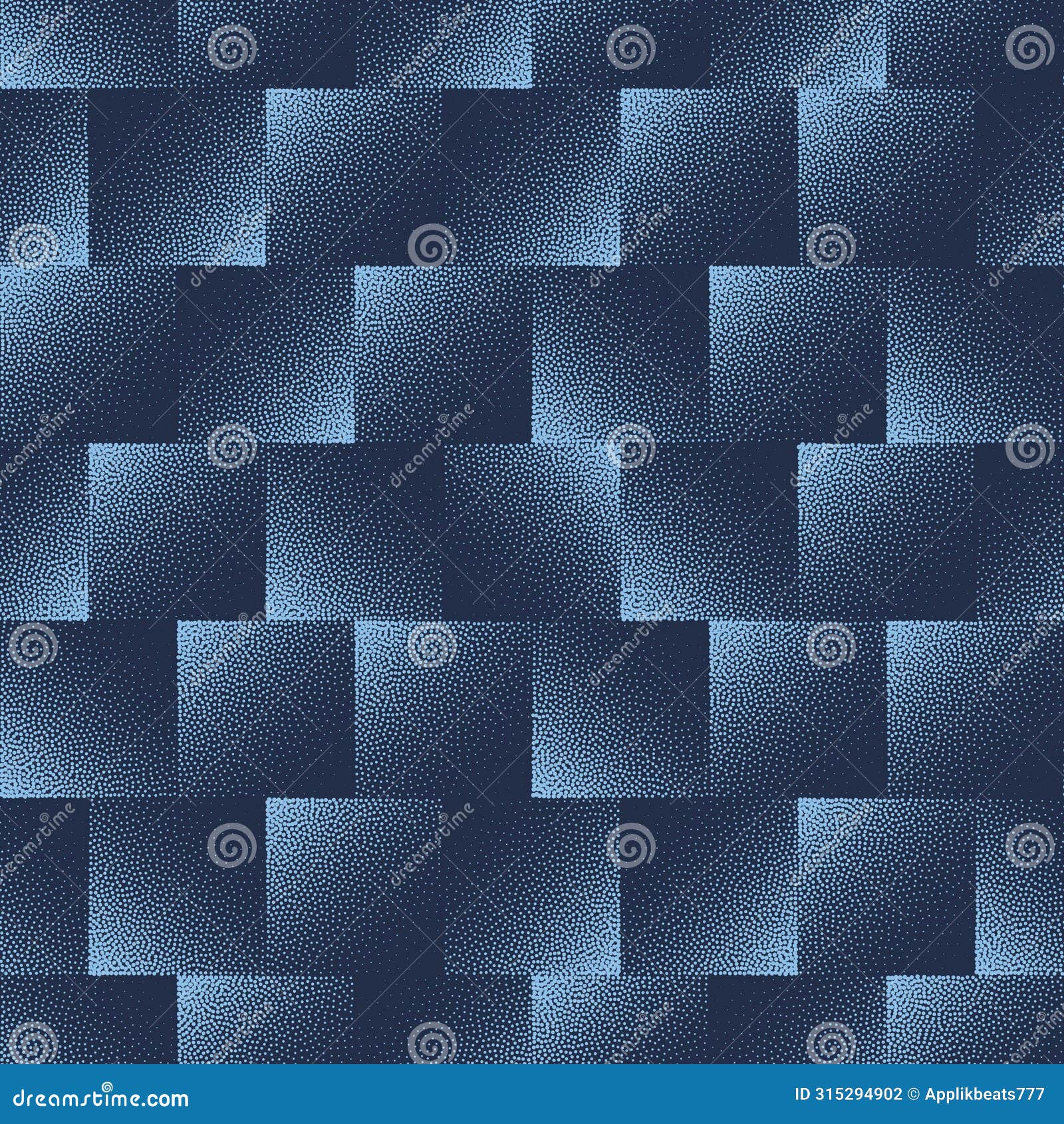 Faded Squares Structure Vector Seamless Pattern Trendy Blue Abstract ...