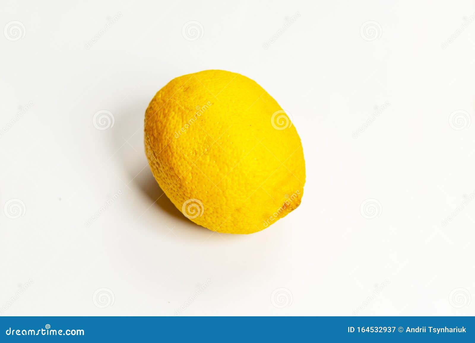 Faded Stale Lemon on a White Background Close Up Stock Image - Image of ...