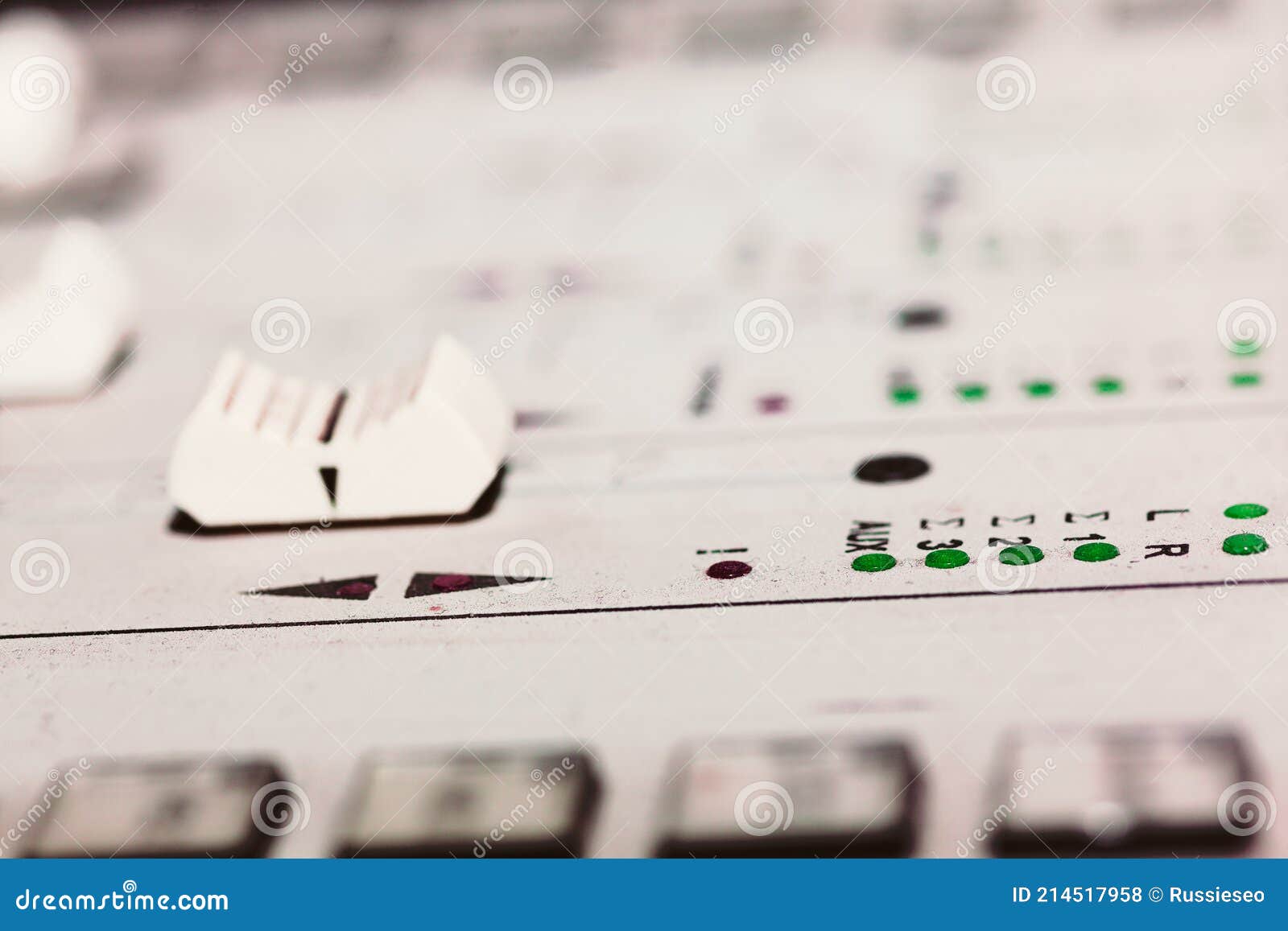 Fader Volume in Recording Studio Stock Photo - Image of control, desk ...