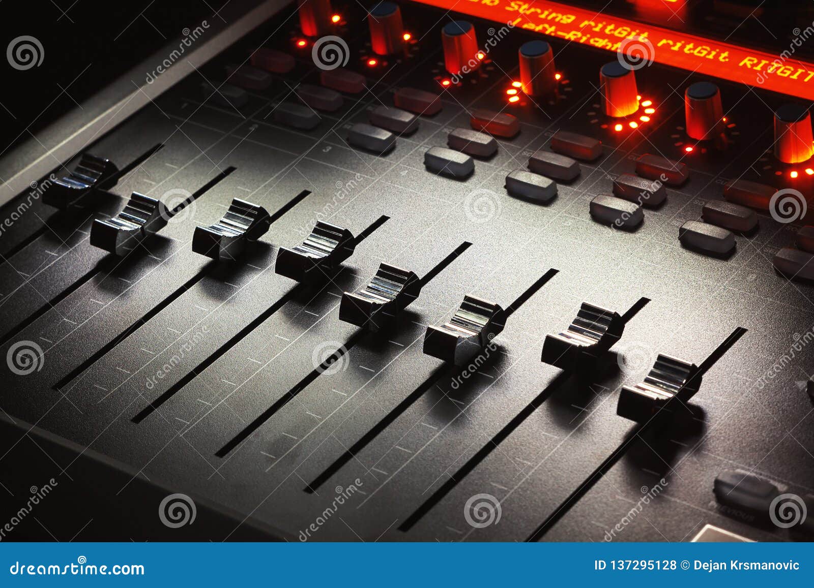 Modern Mixing Console stock photo. Image of mixer, level - 137295128